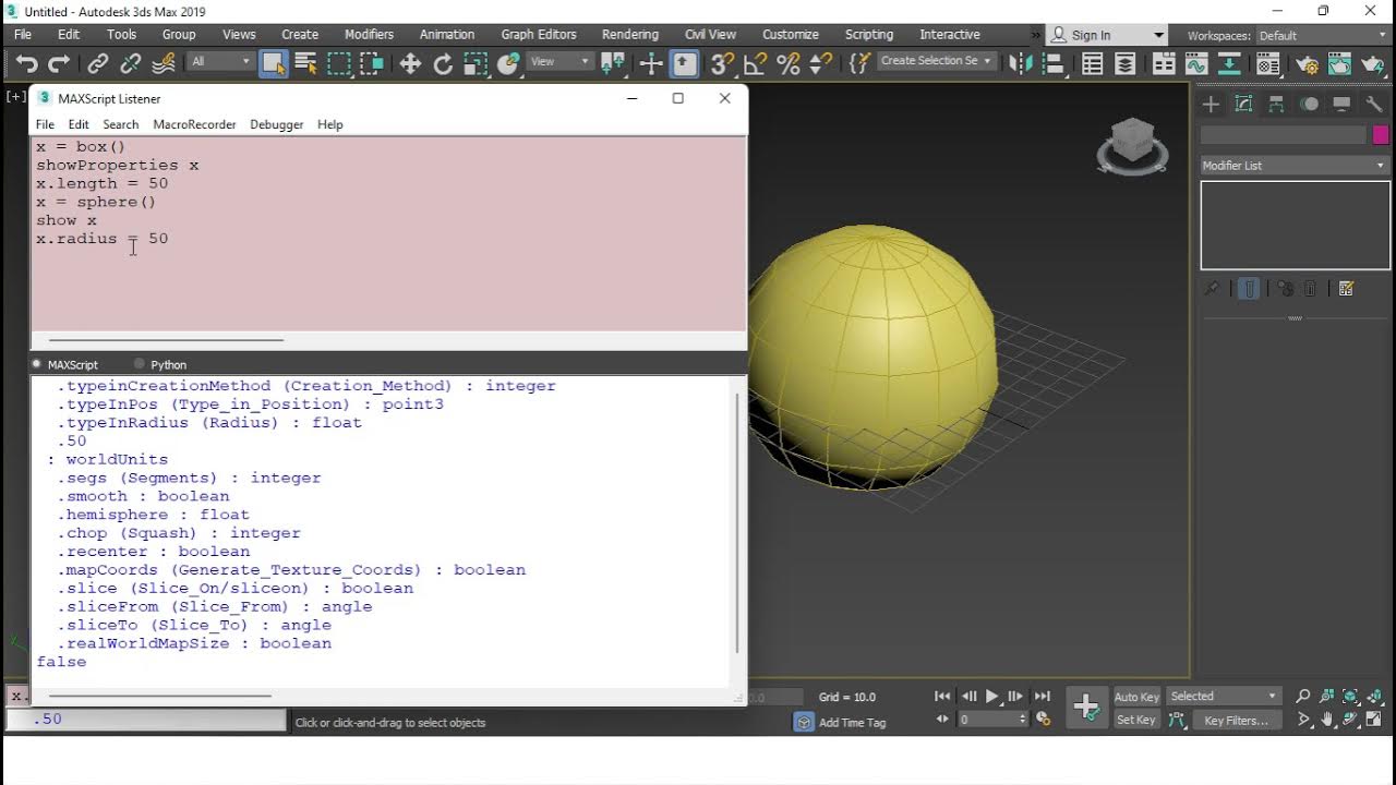 MAXScript 005 / access and change Properties - YouTube
