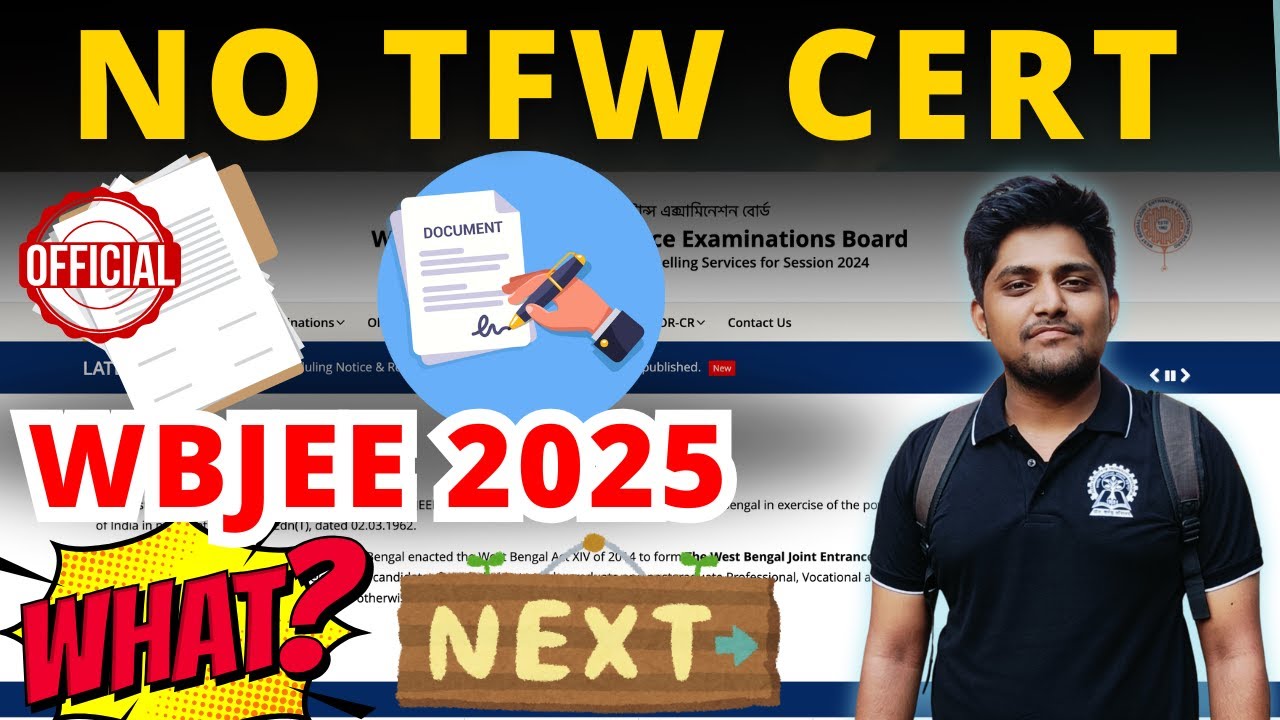 NO TFW Certificate | WBJEE Counselling 2025 | Category Change - YouTube