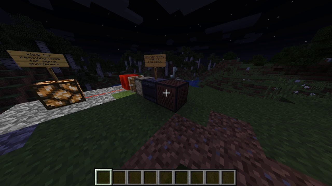 Minecraft noteblock as 1 tick button 1.13 - YouTube