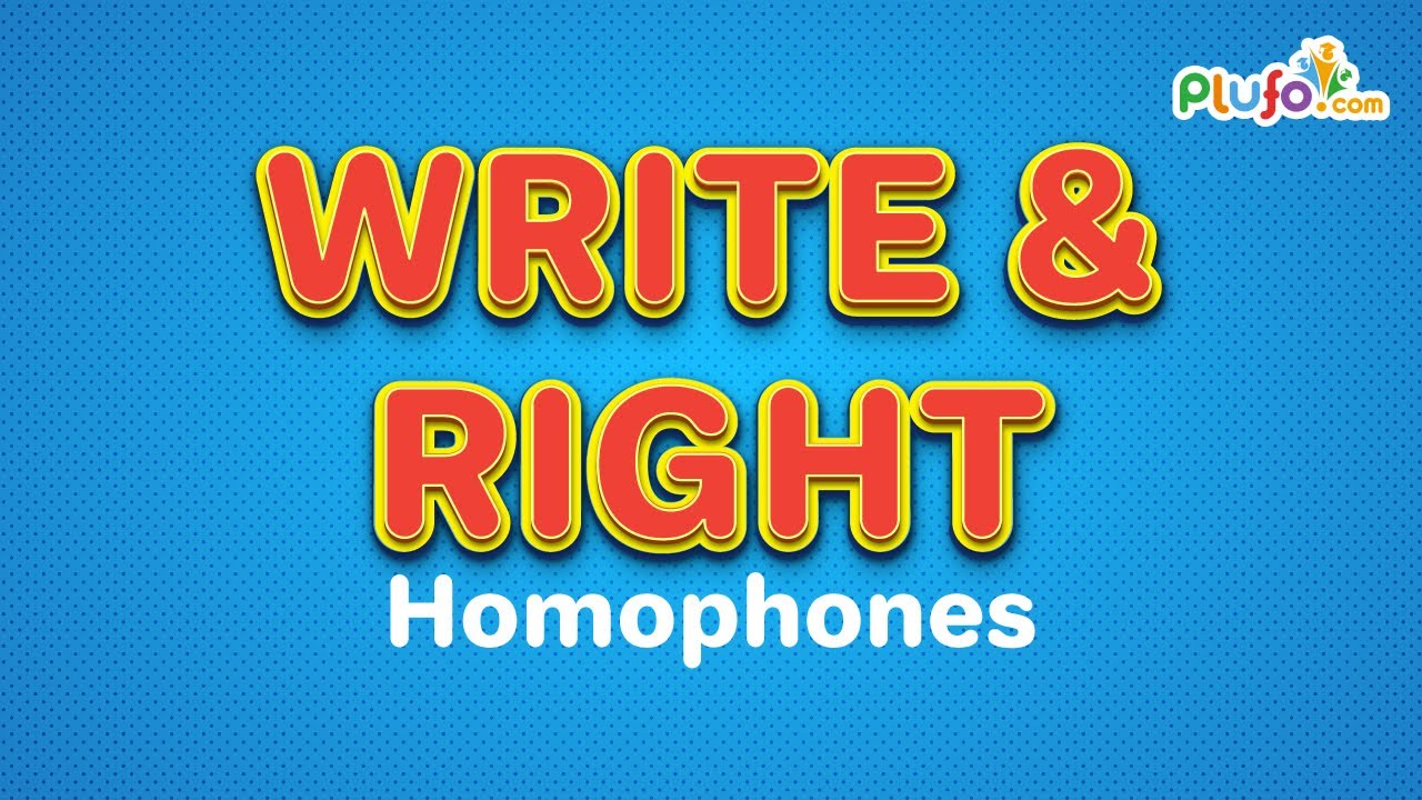 Homophones - Right & Write || What is the difference between Right ...