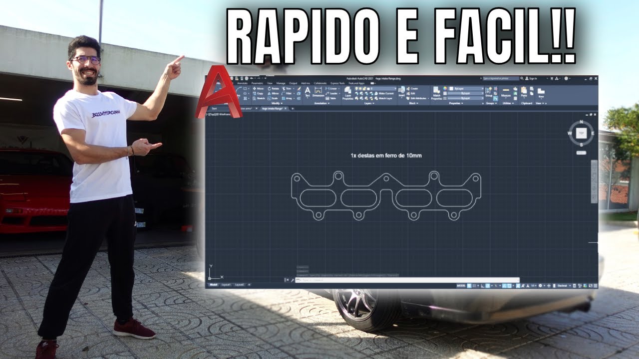 Aprende a desenhar no AutoCAD!! (TUTORIAL BASICO/SIMPLES!) - YouTube
