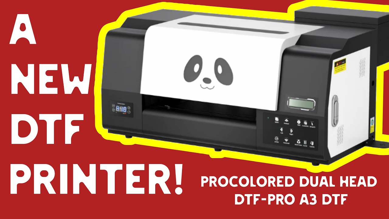 A New DTF Printer! The Procolored Dual Head DTF-PRO A3 DTF - YouTube