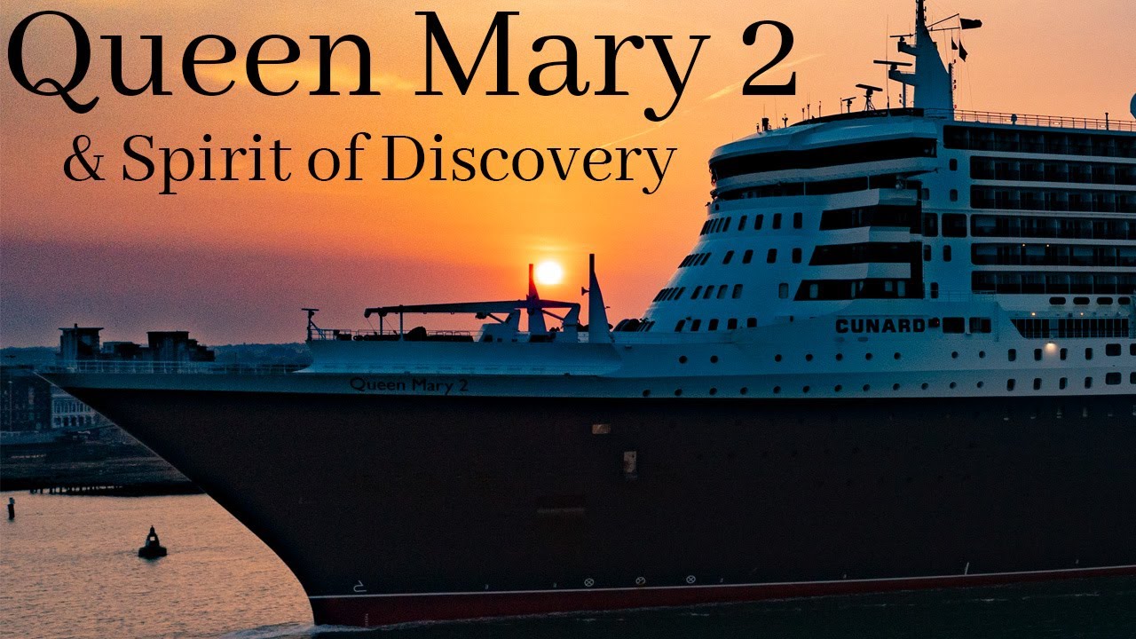 Queen Mary 2 & Spirit of Discovery Sunrise Arrival - Port of ...