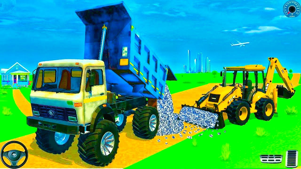 Drive JCB And Unloading Stone From Dumper Truck In Game 💥 #jcb #truck # ...