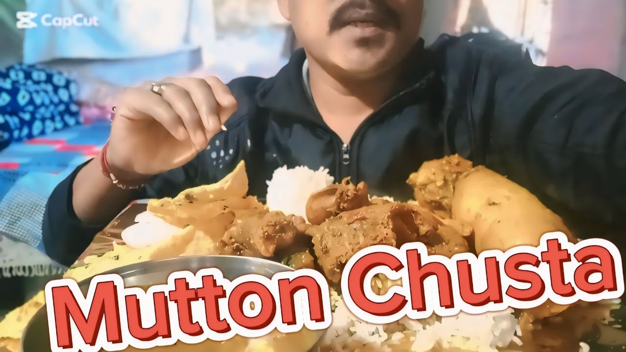 #Asmar #Spicy #Editing 600 Gram Mutton Chusta Boti with rice #New My ...