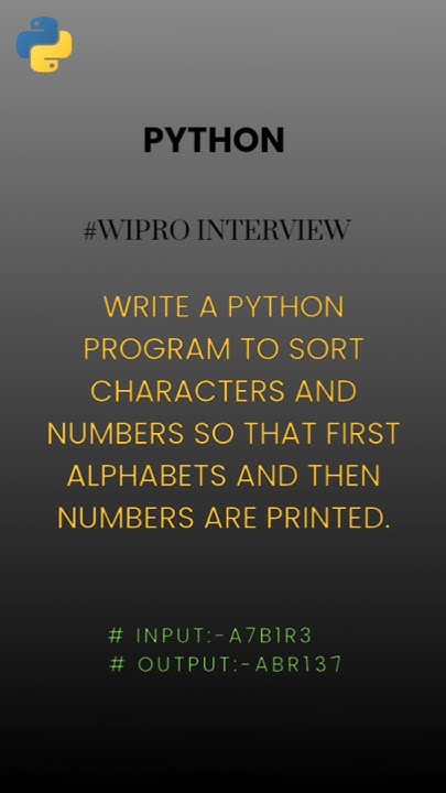 Python Interview Questions | Python Tutorial for Beginners #python #pythoninterview - YouTube