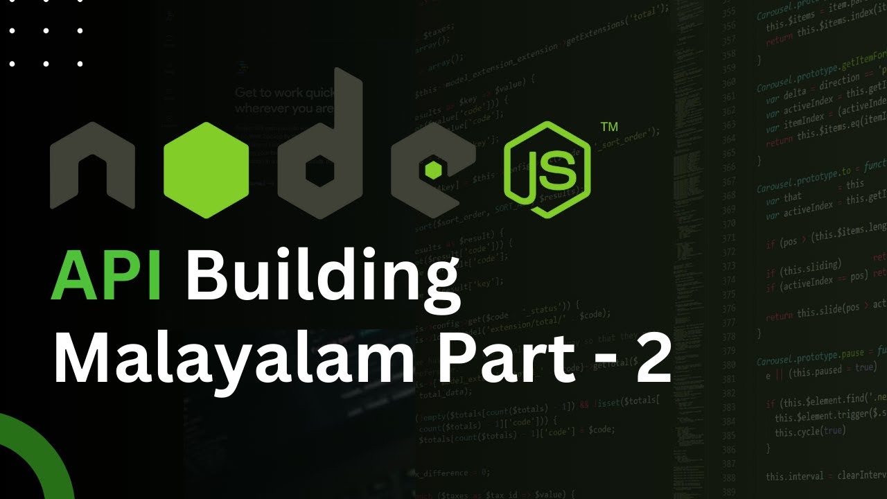 Node.js REST API Tutorial in Malayalam (Part 2) | Build APIs with Express.js - YouTube