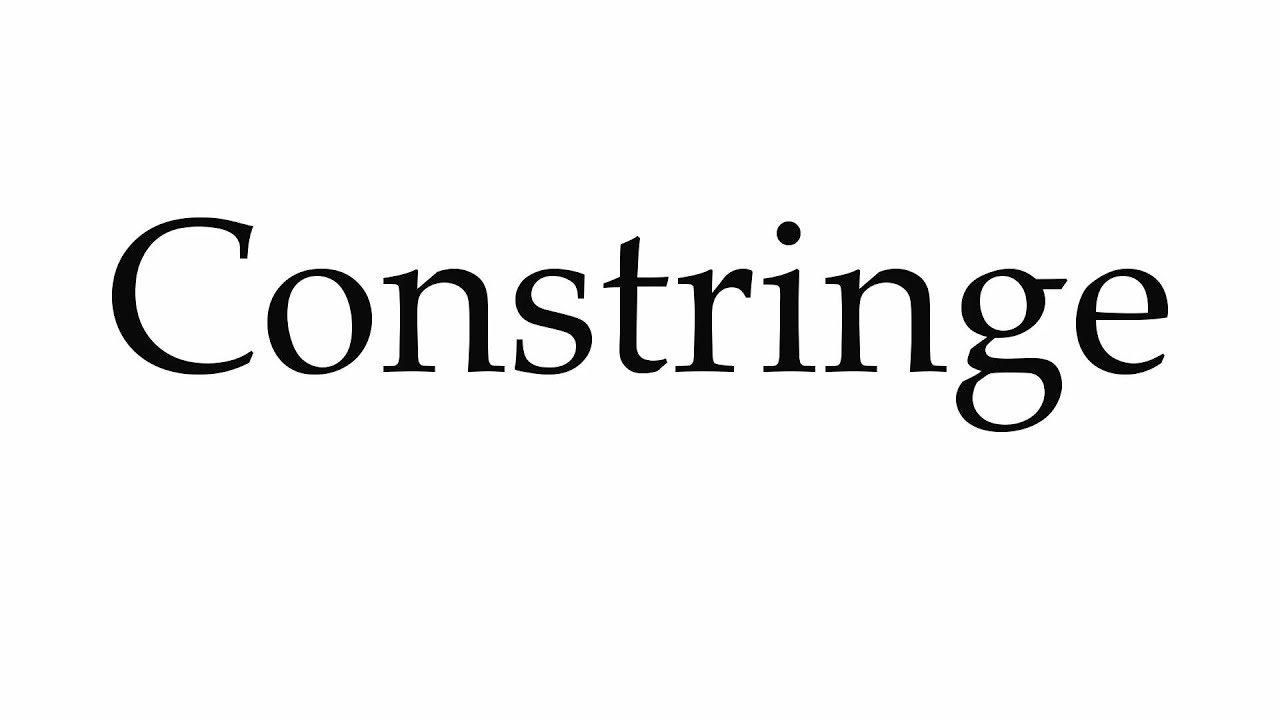 How to Pronounce Constringe - YouTube