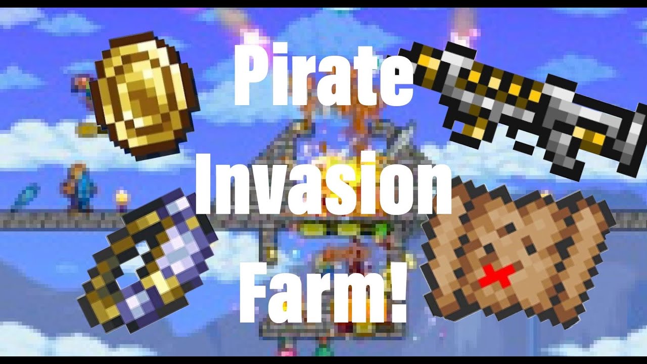 *PIRATE INVASION* Farm - *LUCK COIN* *COIN GUN* - Terraria - YouTube