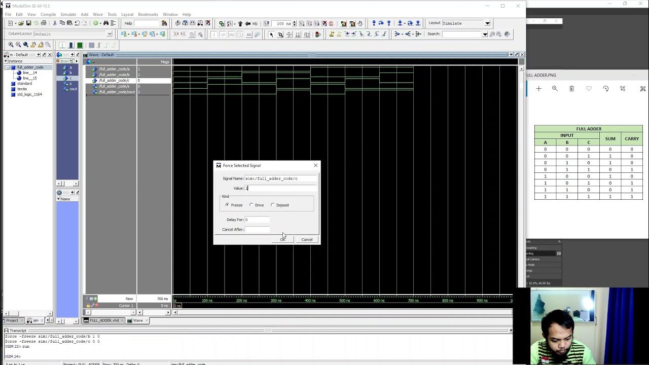 MODELSIM-FULL ADDER - YouTube