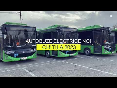 Chitila introduce autobuze electrice noi în transportul public - YouTube