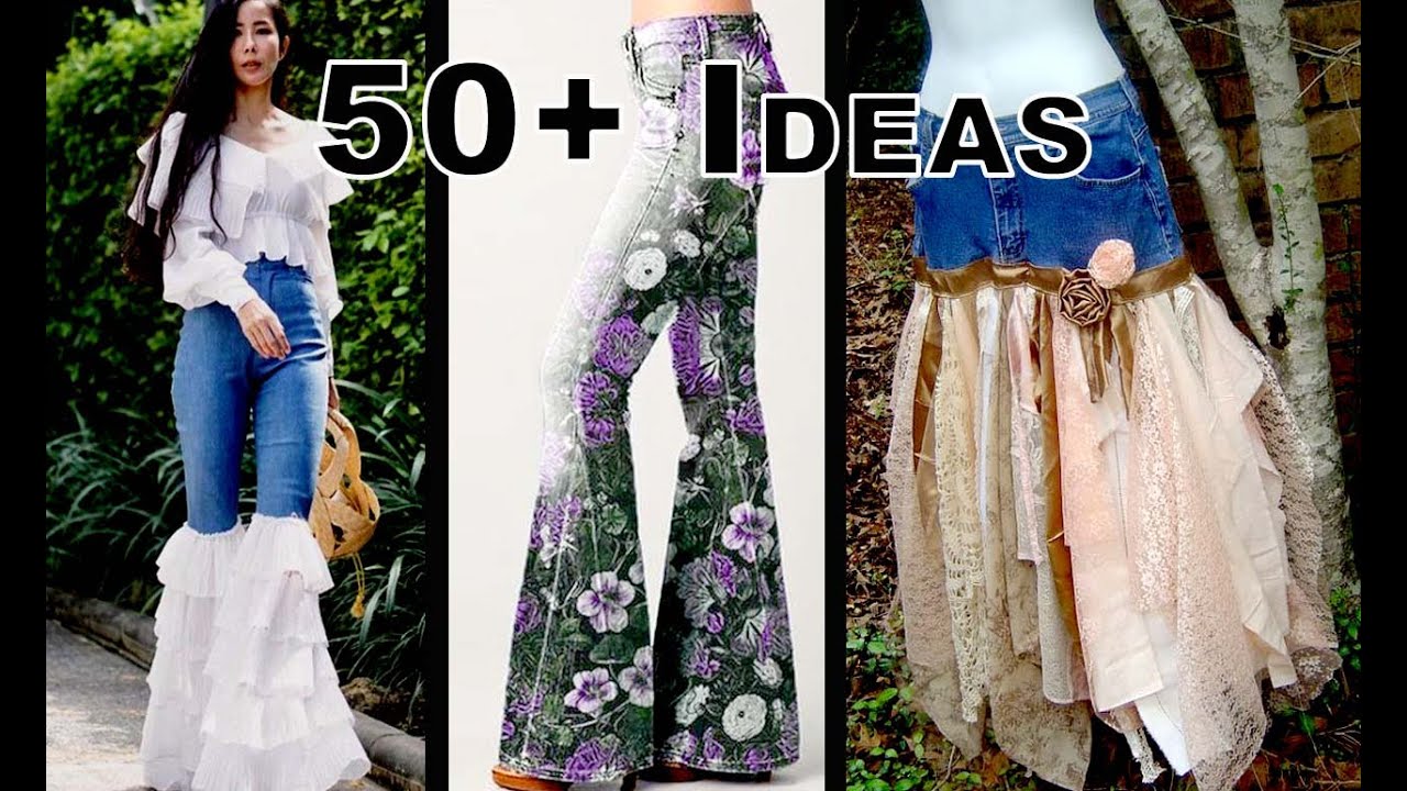 50+ Ideas to Upcycle Your Jeans to Revamp Your Wardrobe - YouTube