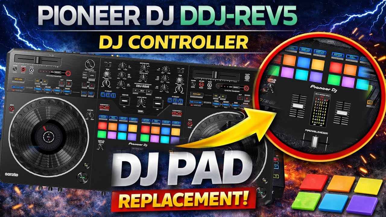 Pioneer DJ DDJ-REV5 DJ Color PAD Replacement - YouTube