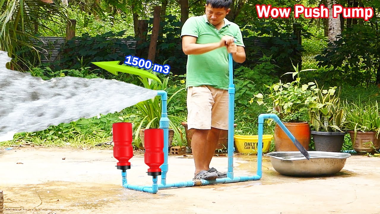 I turn PVC pipe into a water pump no need electric power easy way life ...