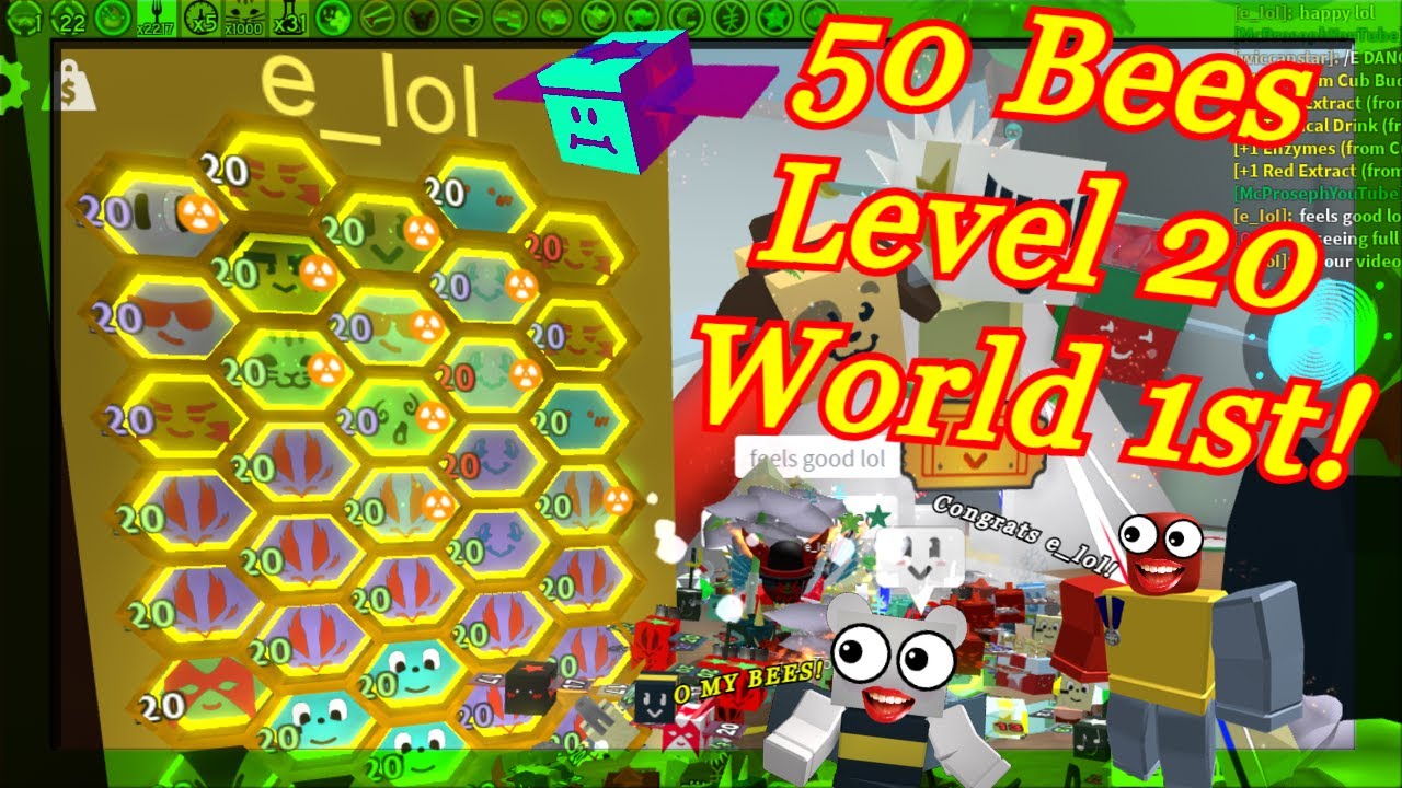 🐝 50 Level 20 Bees! 🐝 World 1st! 🐝 Interview with the #1 Honeymaker 🐝 ...