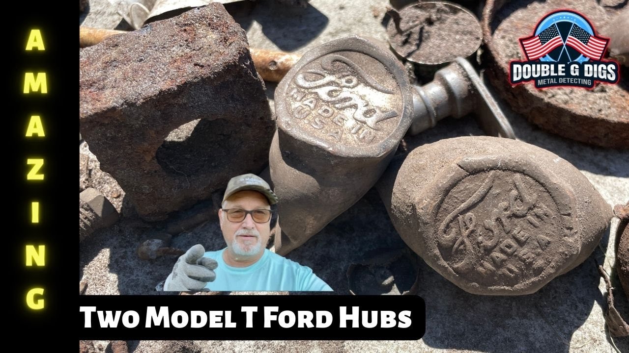 Metal Detecting - Finding Two Model T Ford Hubs & 1907 Token - YouTube