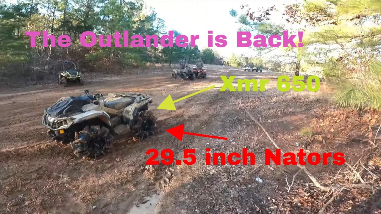Taking the 2022xmr outlander 650 mudding first time, Gator run off road ...
