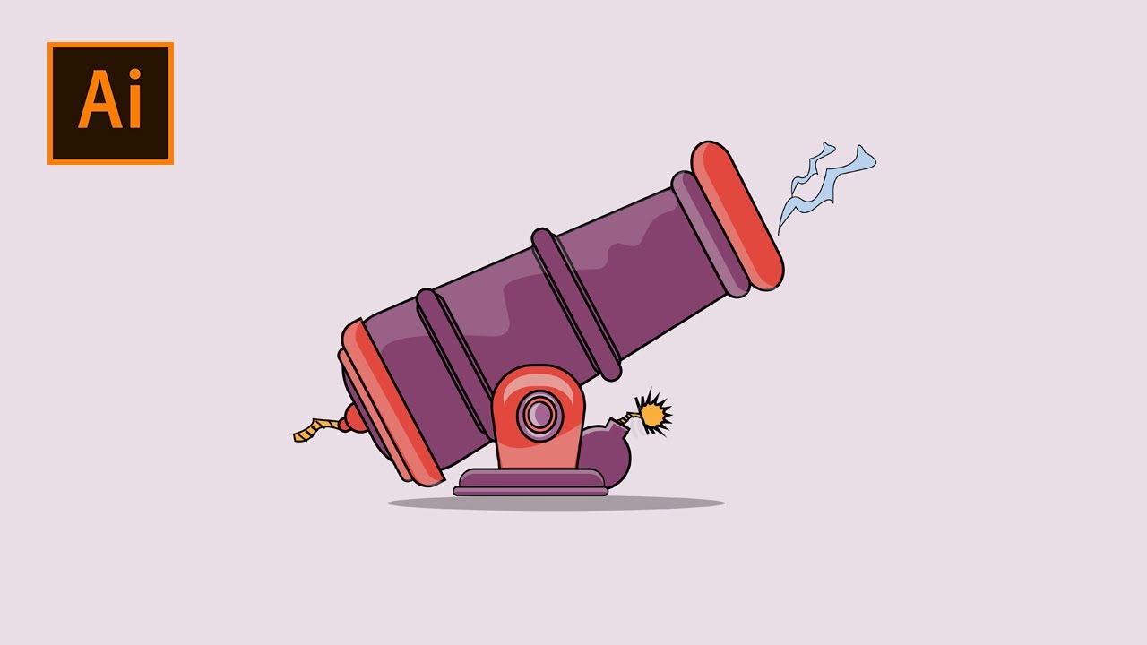 How to Draw Cannon illustation | Cannon illustration | Speed Art ...