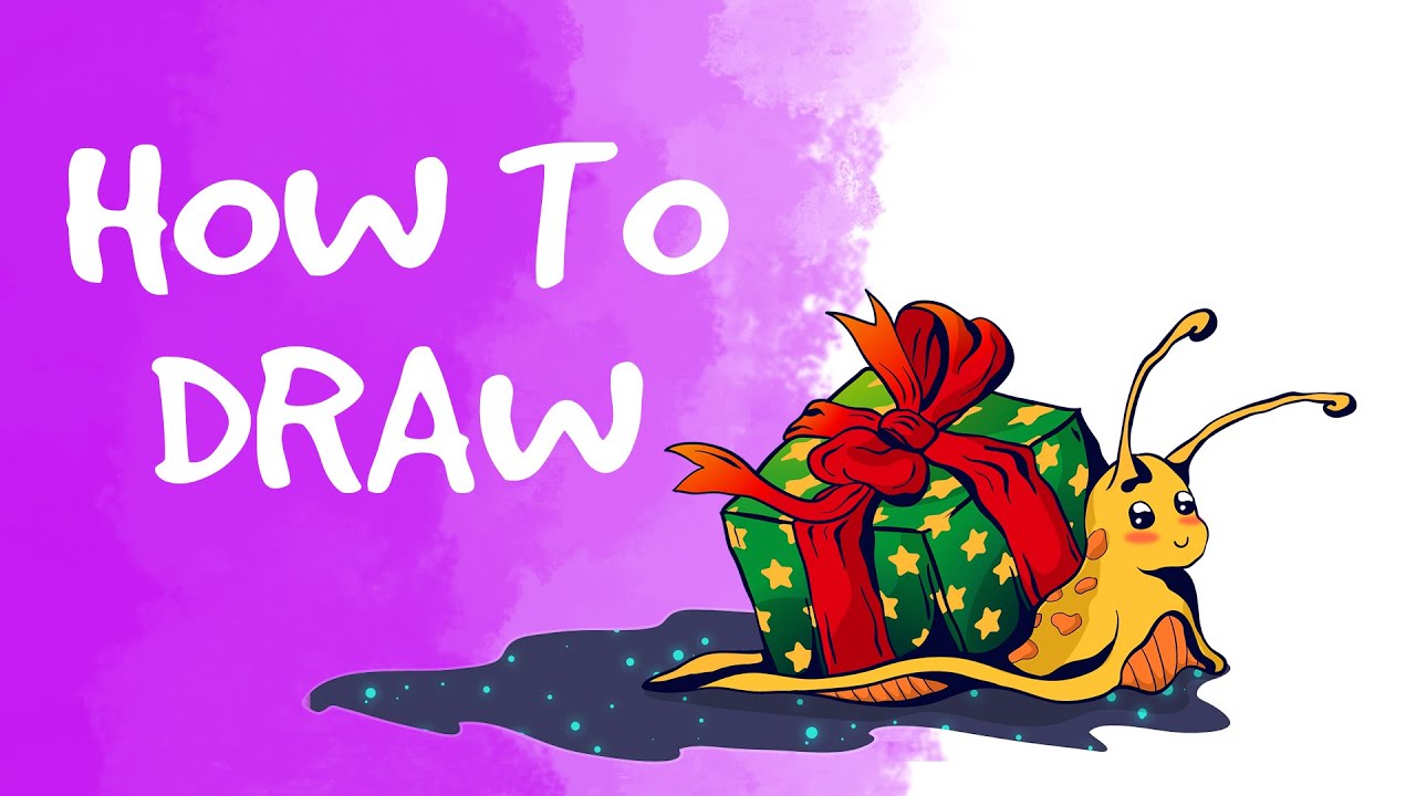 How to Draw Cute Snail Christmas Illustration | Adobe Illustrator ...