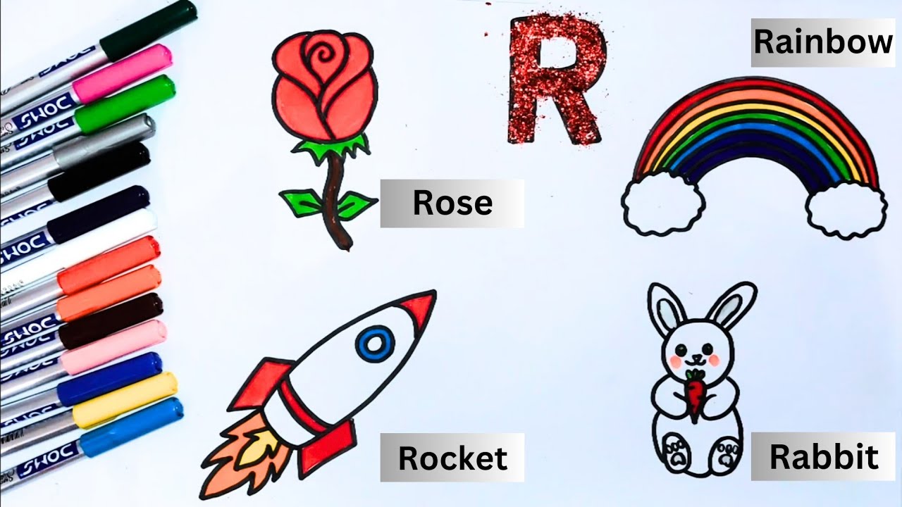 Words That Start With Letter R | Inital Sound | Rose | Rocket | Rainbow ...