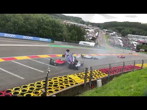 Huge Crash in W series in Qualifying in Spa - 6 cars involved in the ...