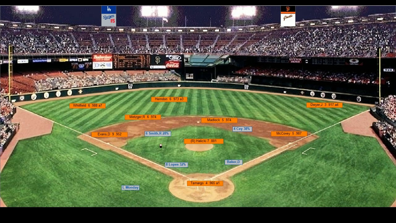 Action PC Baseball #dodgers #giants #1978 - YouTube