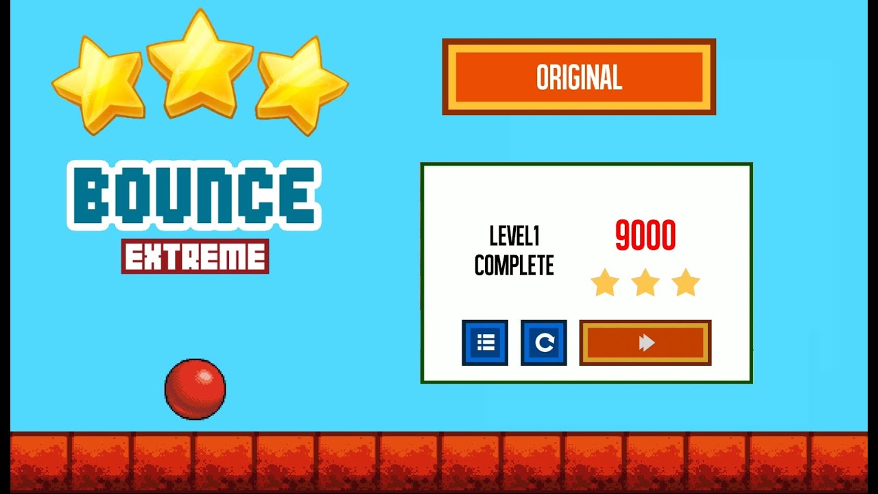 Bounce original Level 1 - how to get 3 star - YouTube