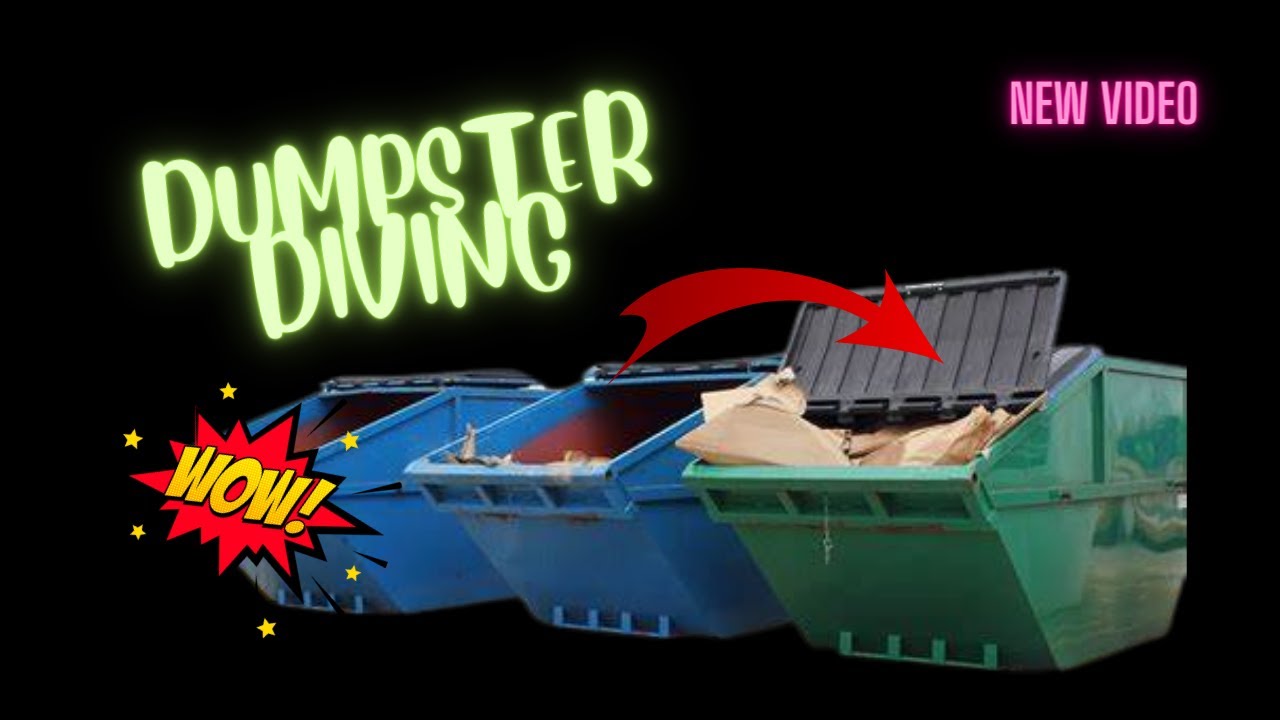 ** DUMPSTER DIVING - I got inside the dumpster for this one! Insane ...