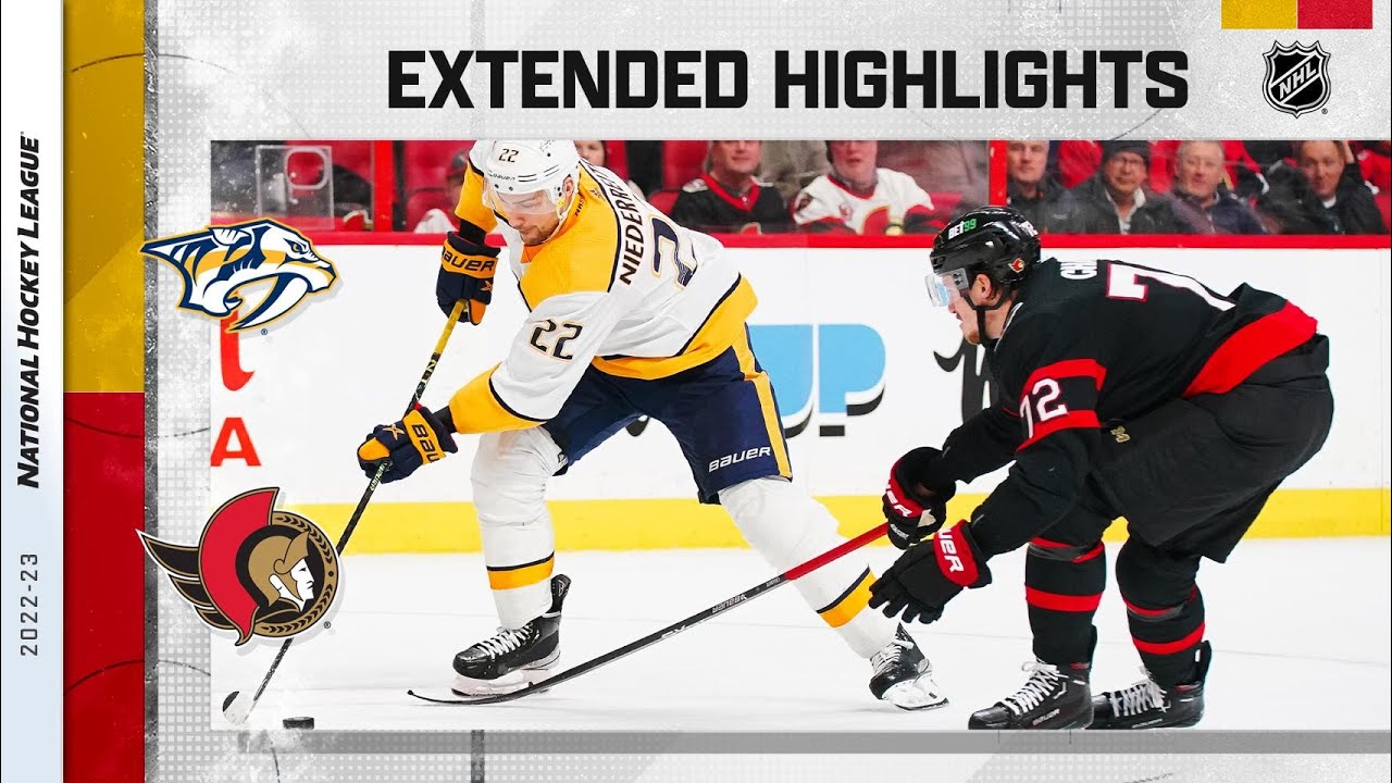 Nashville Predators vs. Ottawa Senators Jan 9, 2023 HIGHLIGHTS - YouTube