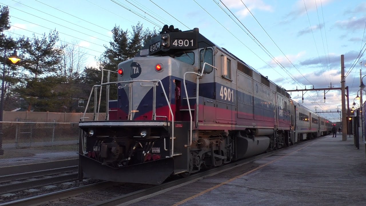 NJ Transit HD 60fps: Metro-North EMD GP40FH-2M 4901 on Morristown Line ...