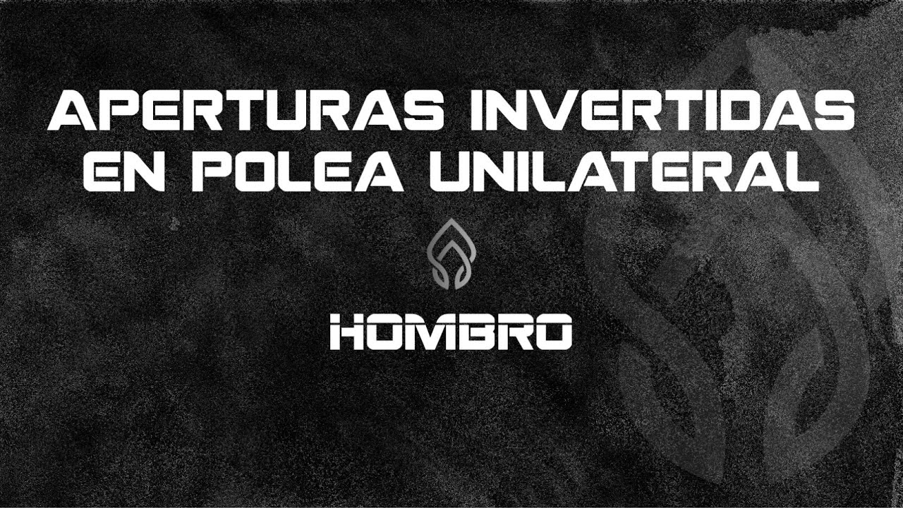 Aperturas invertidas en polea unilateral / Hombro - YouTube