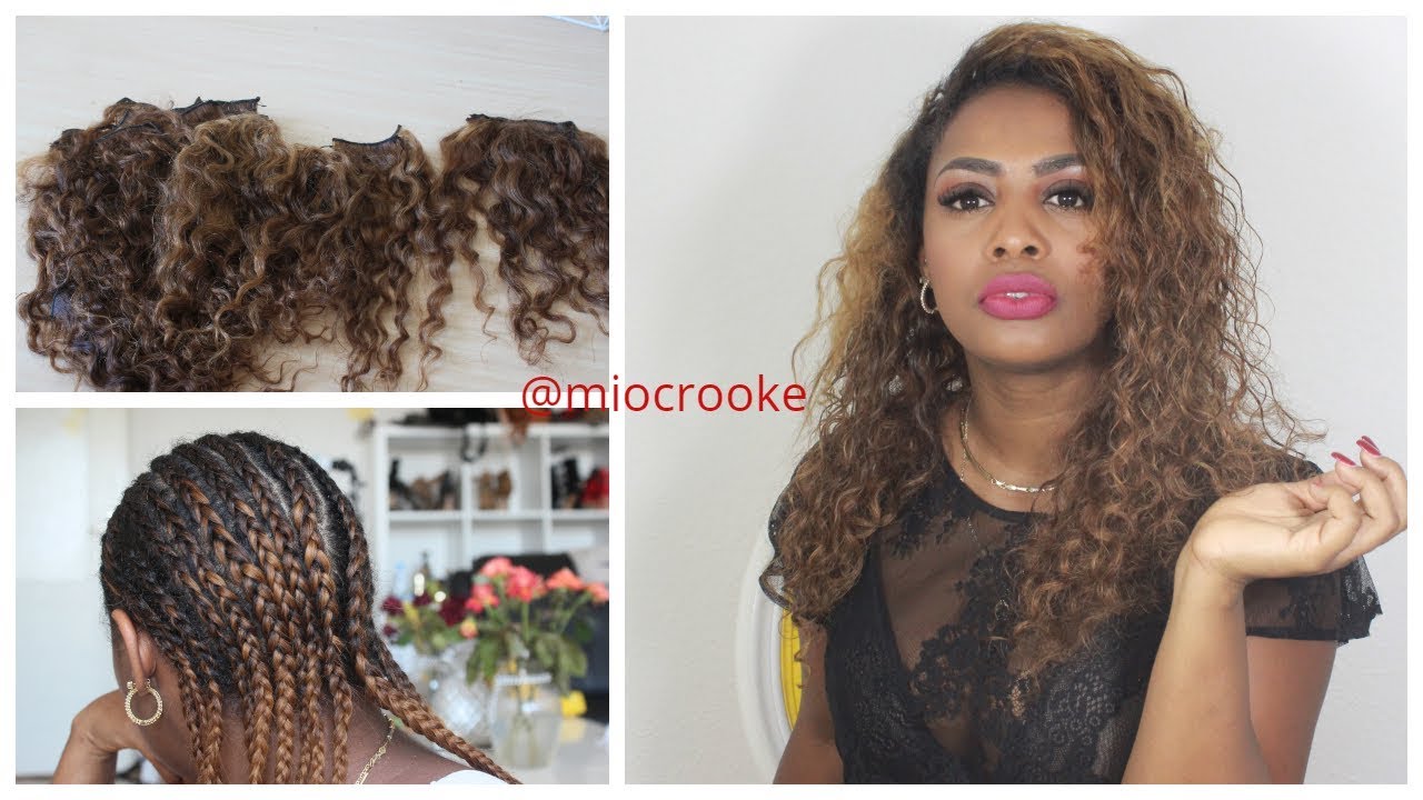 COMO PONER EXTENSIONES RIZADAS / HOW TO/ Head Sew In / Curly Extentions ...