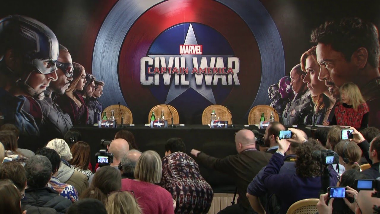 Captain America : Civil War press conference - YouTube