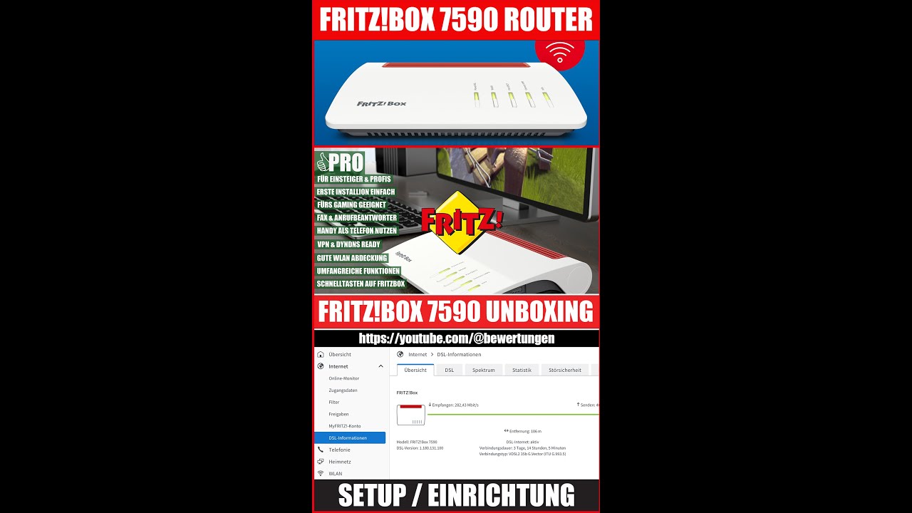 Fritz!Box 7590 Unboxing & Einrichtung/Setup für Telekom Anschluss | AVM ...