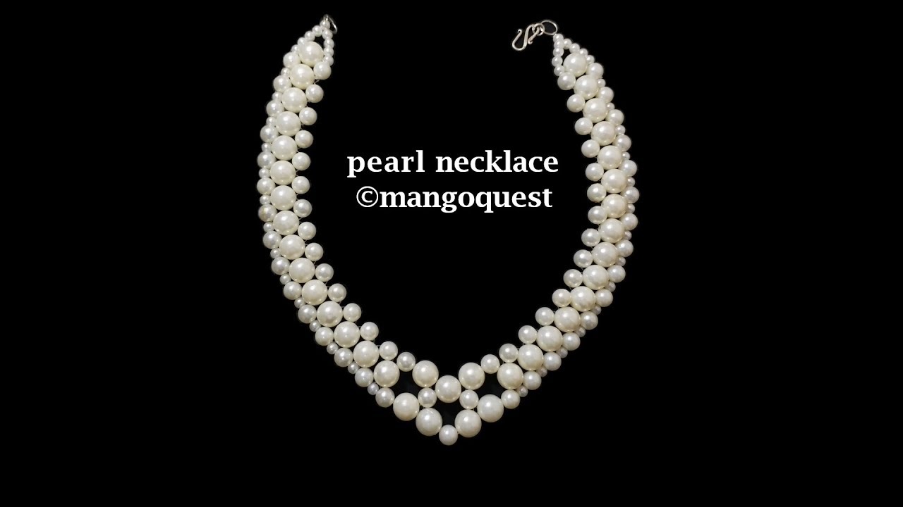 Pearl Necklace Tutorial Fashion Jewellery DIY - YouTube