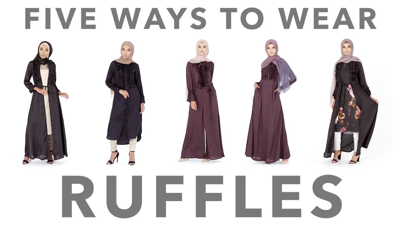 Modest Fashion | Style Guide - 5 Ways to Wear ruffles - YouTube