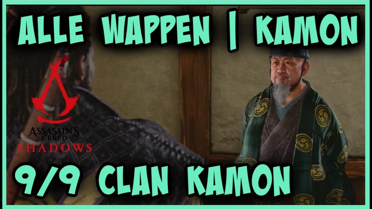 Alle Wappen - ALL CLAN KAMON | ALL KAMON LOCATIONS | 9/9 | AC SHADOWS - YouTube