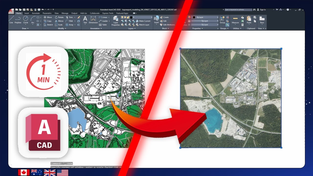 AutoCAD - How to Align a Satellite Image with Your 2D Plan in AutoCAD ...