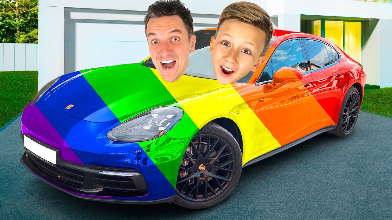 Senya as a Superhero plays with a colored ball - YouTube