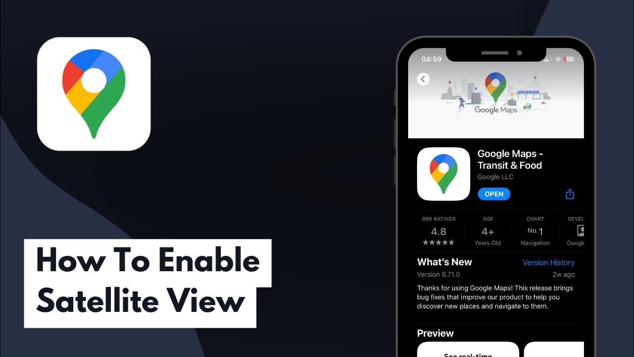 How To Enable Satellite View In Google Maps (Full Guide) - YouTube