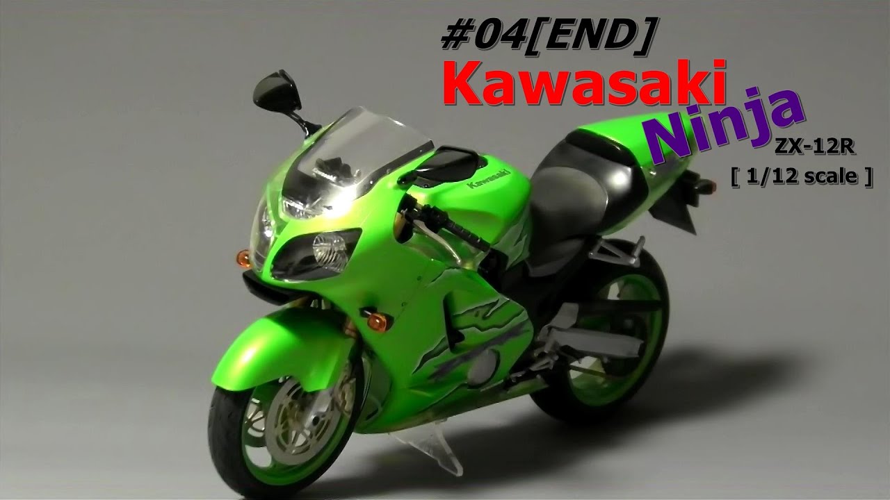 #4/4, Kawasaki Ninja ZX-12R 조립(Tamiya 1/12 scale Motorcycle) #35 - YouTube