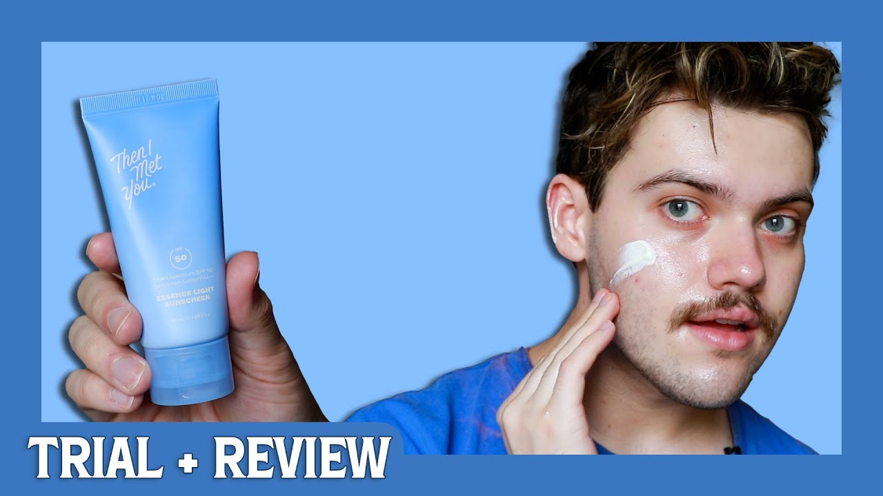 then i met you essence light sunscreen SPF 50 | trial + review - YouTube