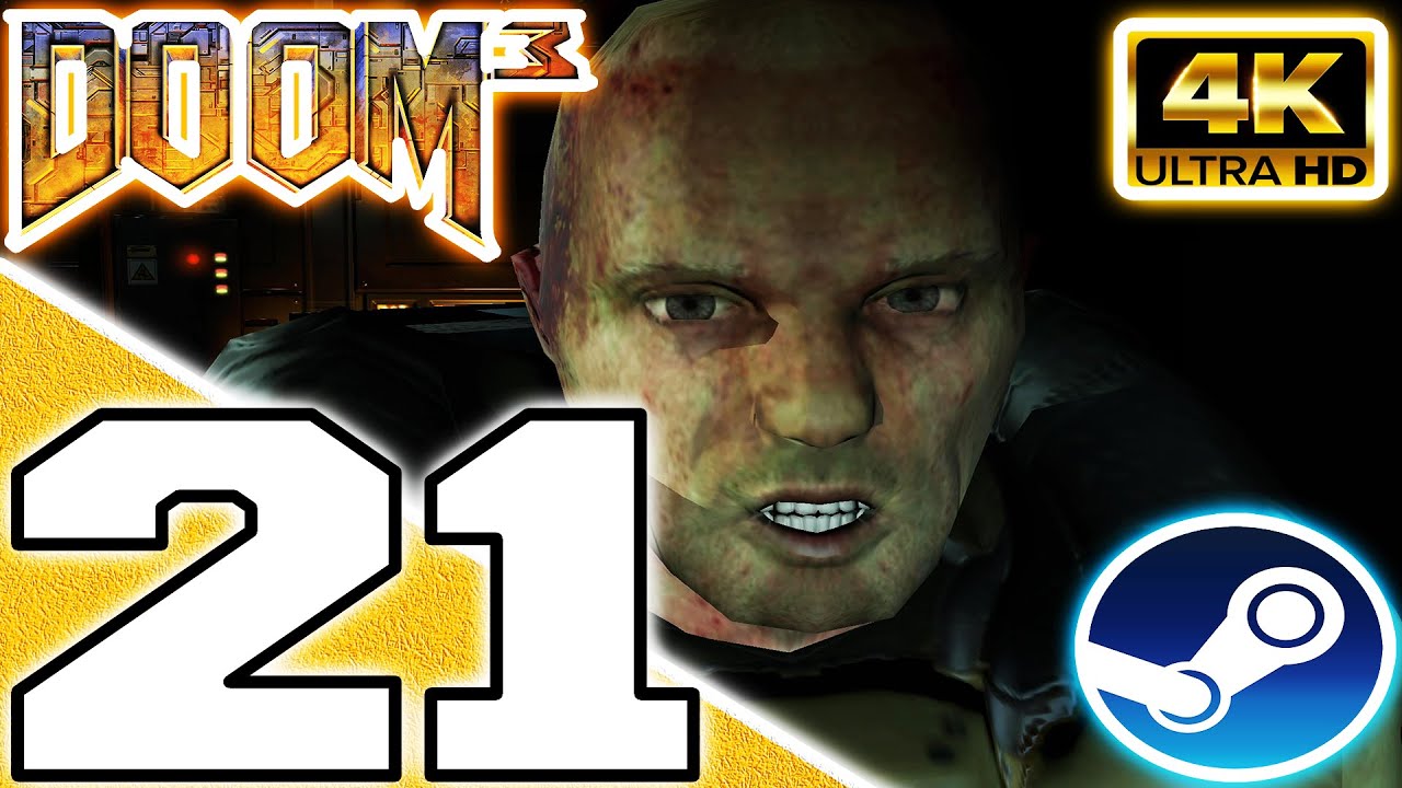 Doom 3: Redux - 100% Walkthrough (No Damage, Nightmare) Part 21 - Central Processing (UHD ...