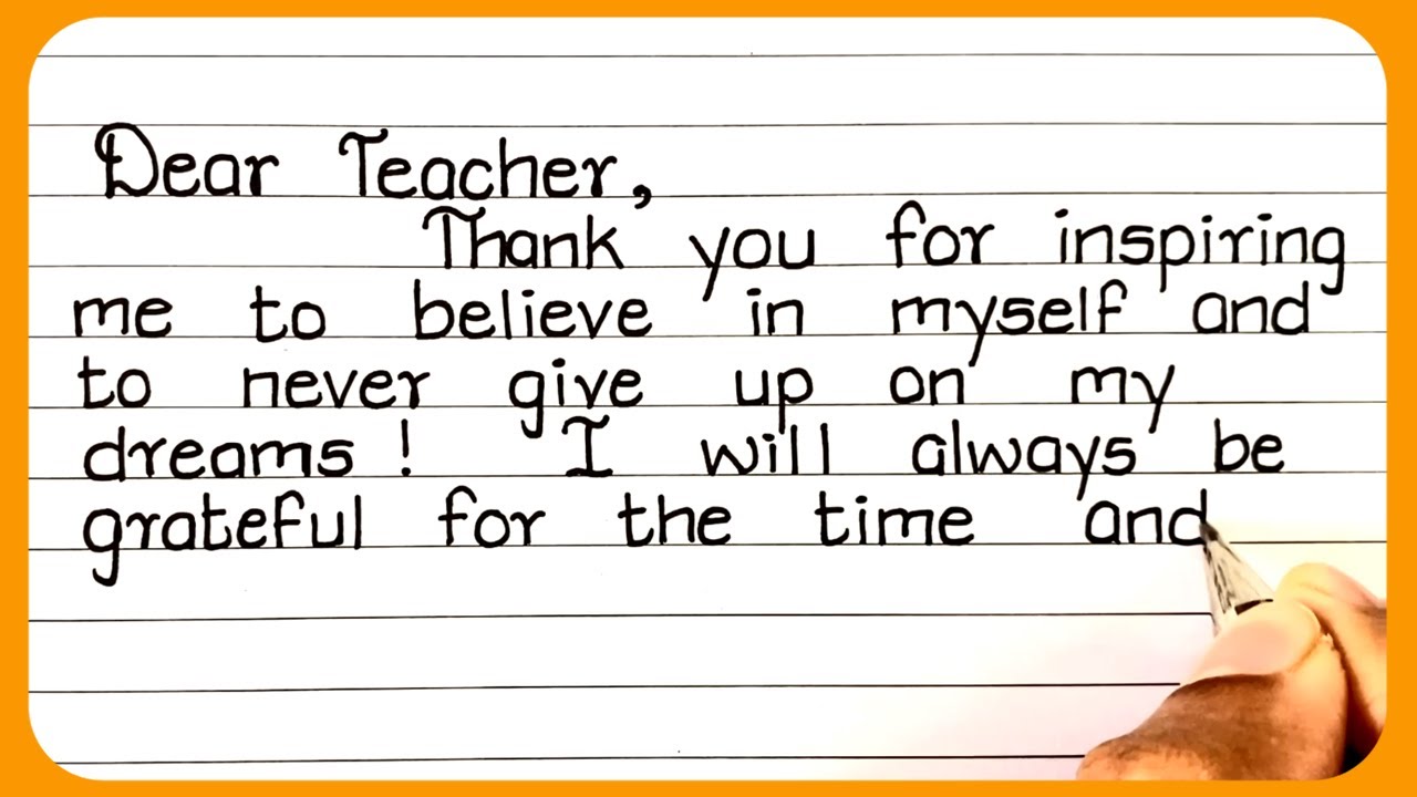 Thankyou notes to teacher||Thankyou letter||Teachers day letter ...