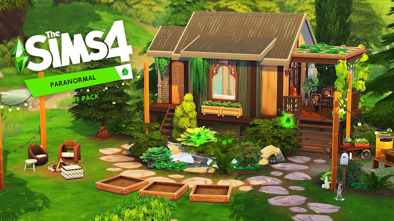PSYCHIC'S TINY HOUSE 🌲 | The Sims 4 Paranormal Stuff Pack: Speed Build ...