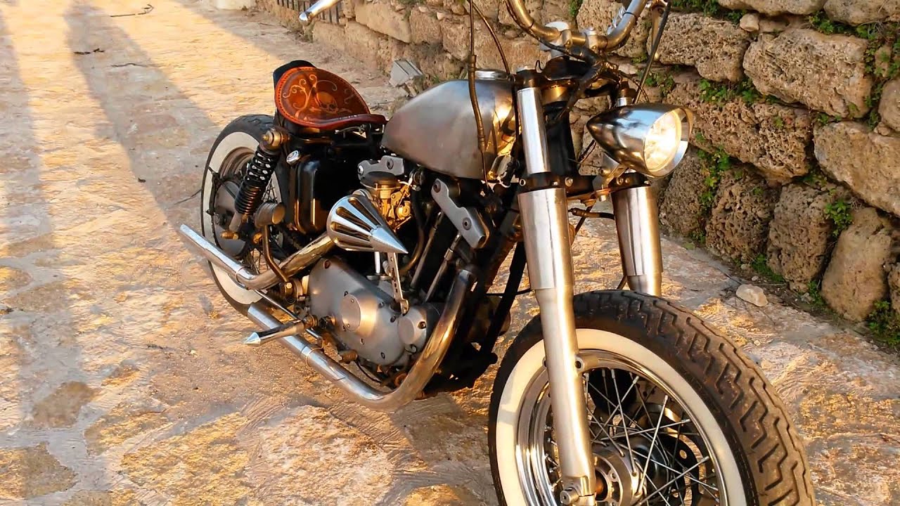 CUSTOM Harley Davidson IRONHEAD 1974 - YouTube