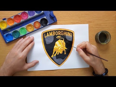 How to draw the Lamborghini logo - Come disegnare il logo di Lamborghini