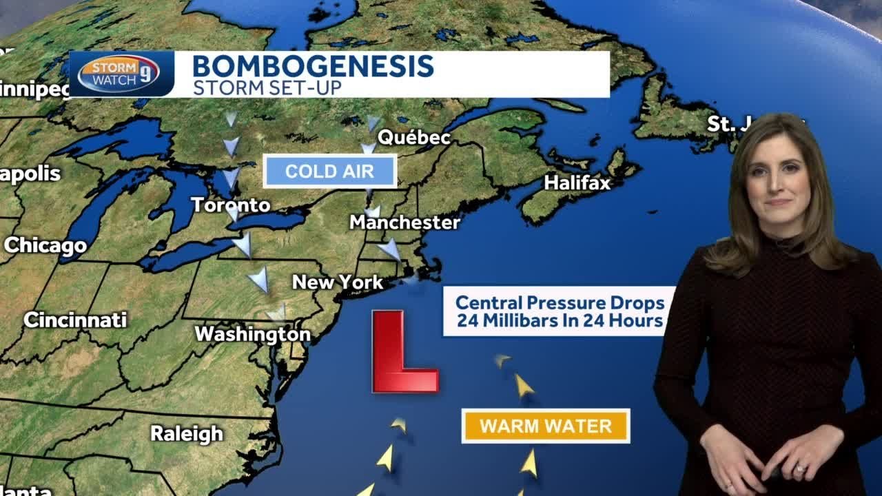 Explaining 'bombogenesis' and what happens when it occurs - YouTube