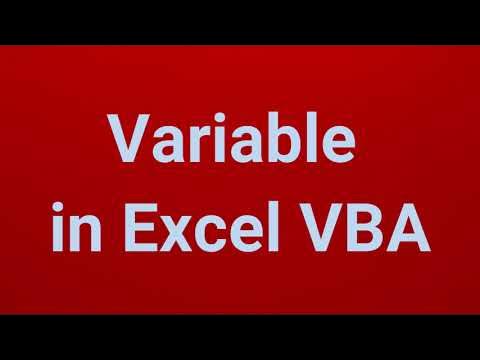 Variable in Excel VBA | Part 6 - YouTube
