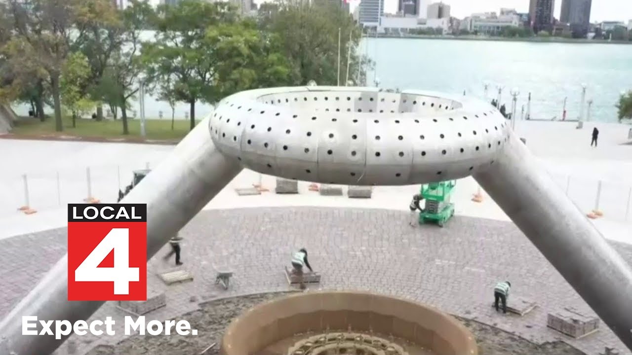 Detroit restoring iconic Dodge Fountain at Hart Plaza - YouTube
